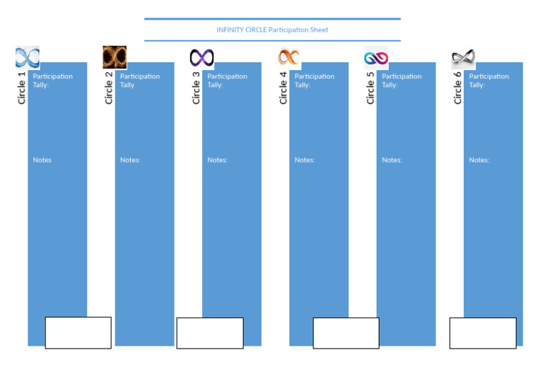 Infinity Circles Participation Sheet Template6 | PDF