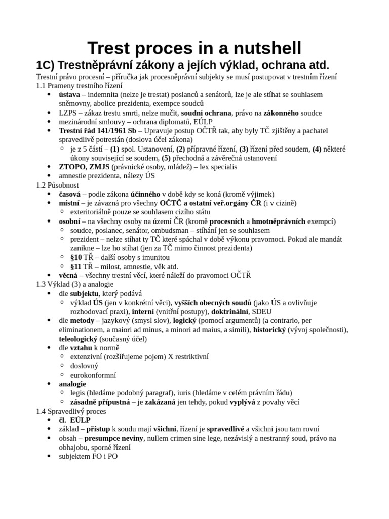 Trest III in a Nutshell | PDF