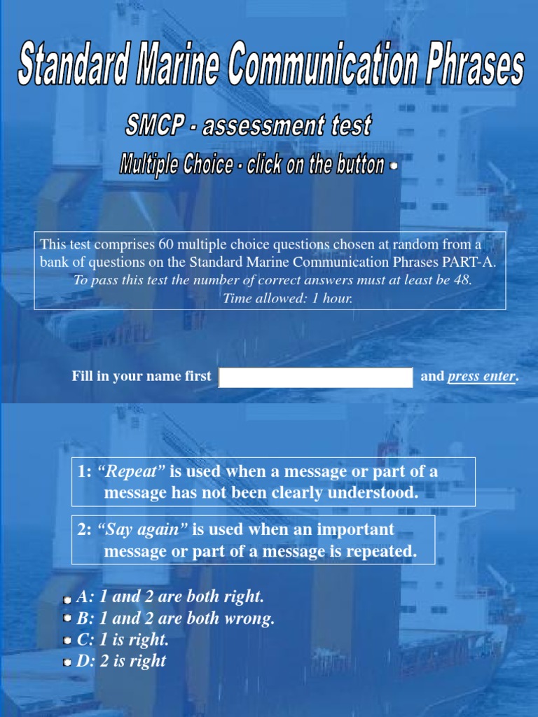 This Test Comprises 60 Multiple Choice Questions Chosen at Random From ...