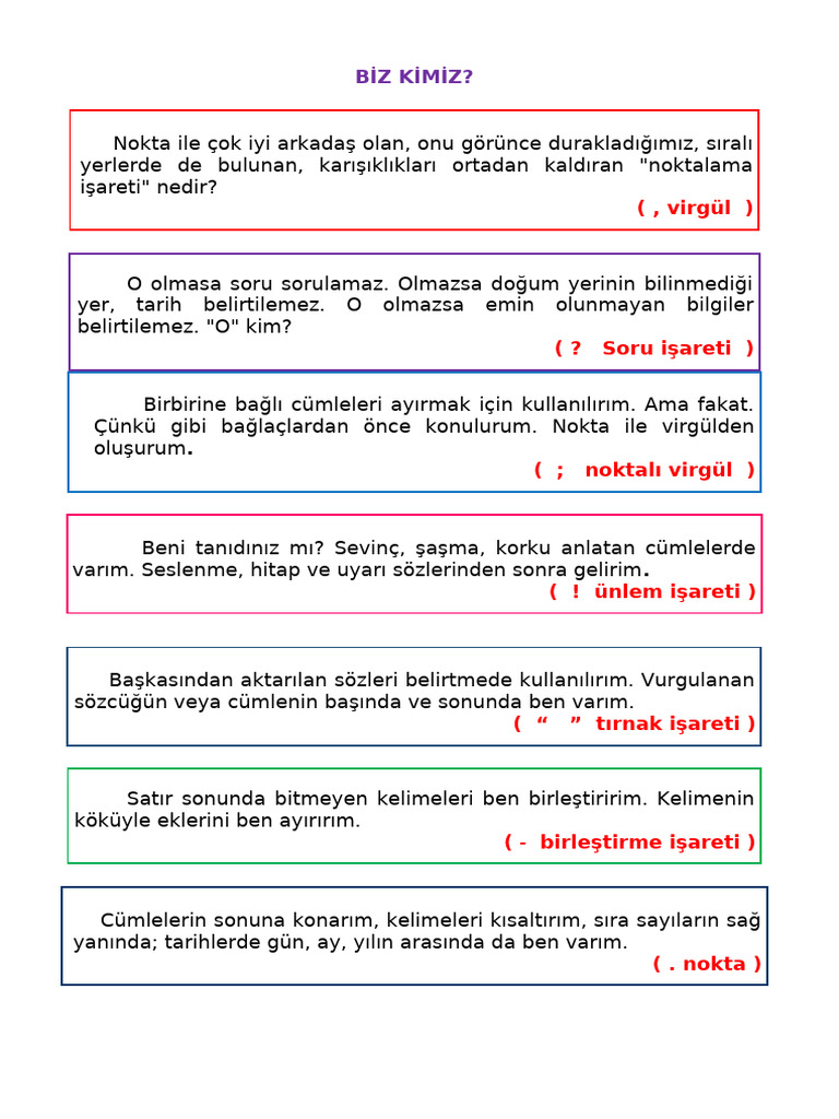 NOKTALAMA ˜žARETLER˜ KEND˜N˜ TANITIYOR | PDF