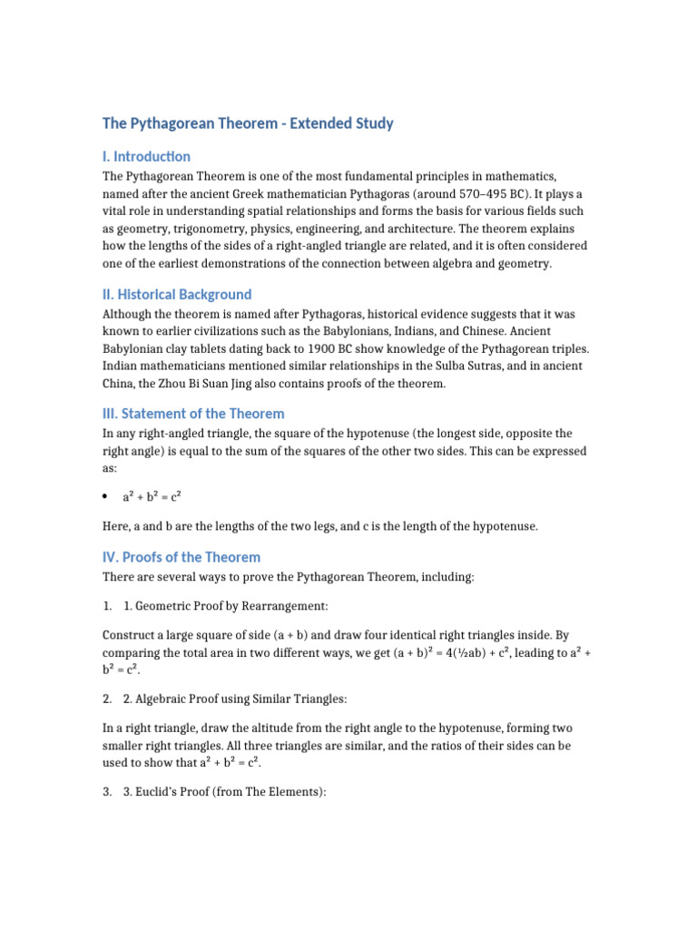 Pythagorean Theorem Explained | PDF | Euclidean Plane Geometry ...