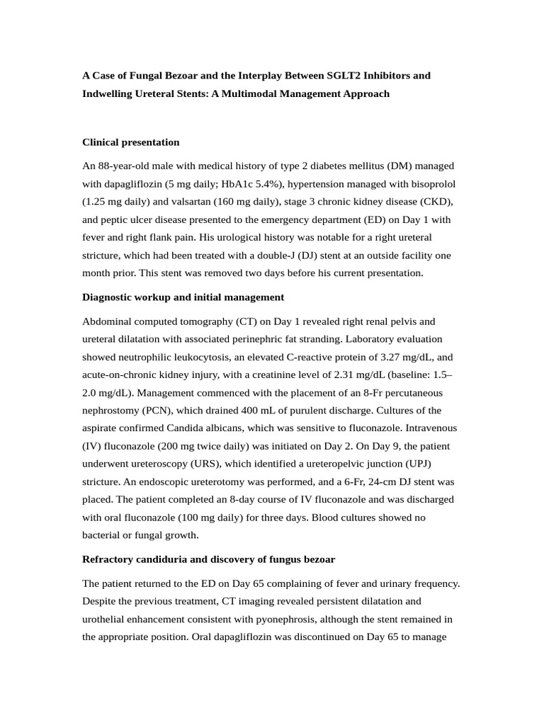 A Case of Fungal Bezoar and The Interplay Between SGLT2 Inhibitors and ...