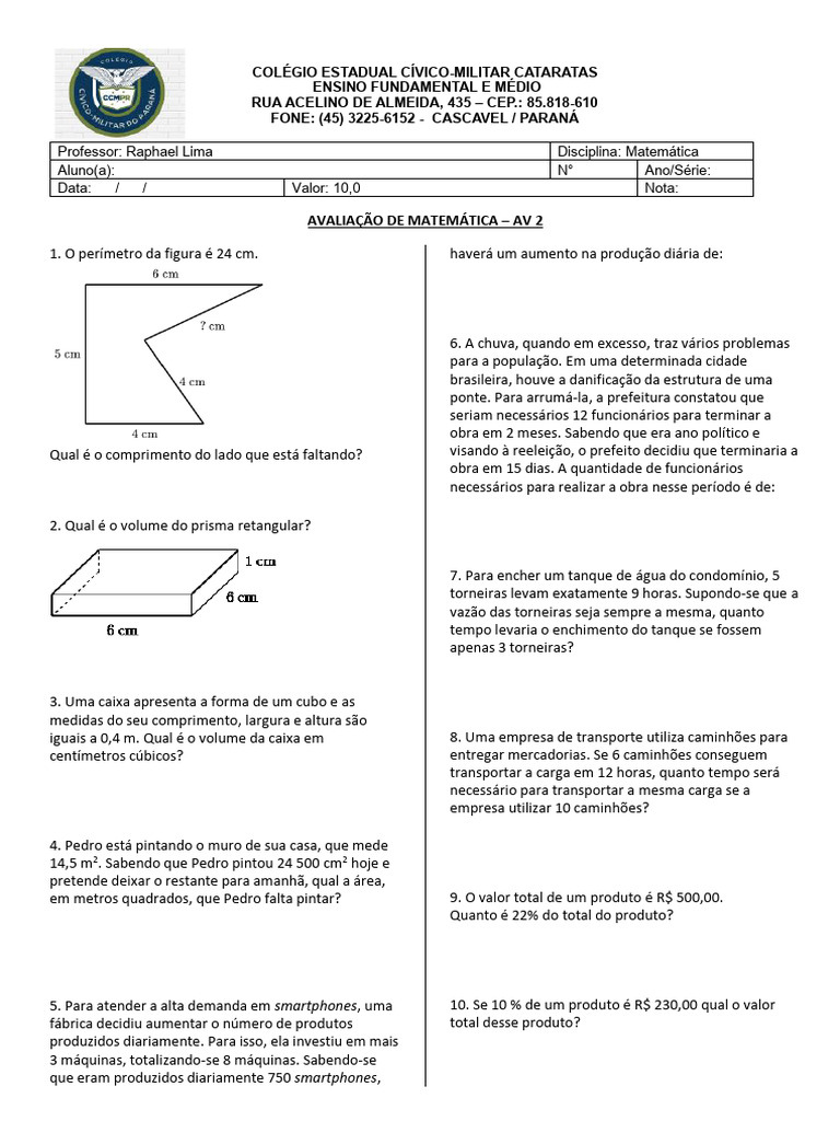 av2 - 3tri - 8 ano mat | PDF