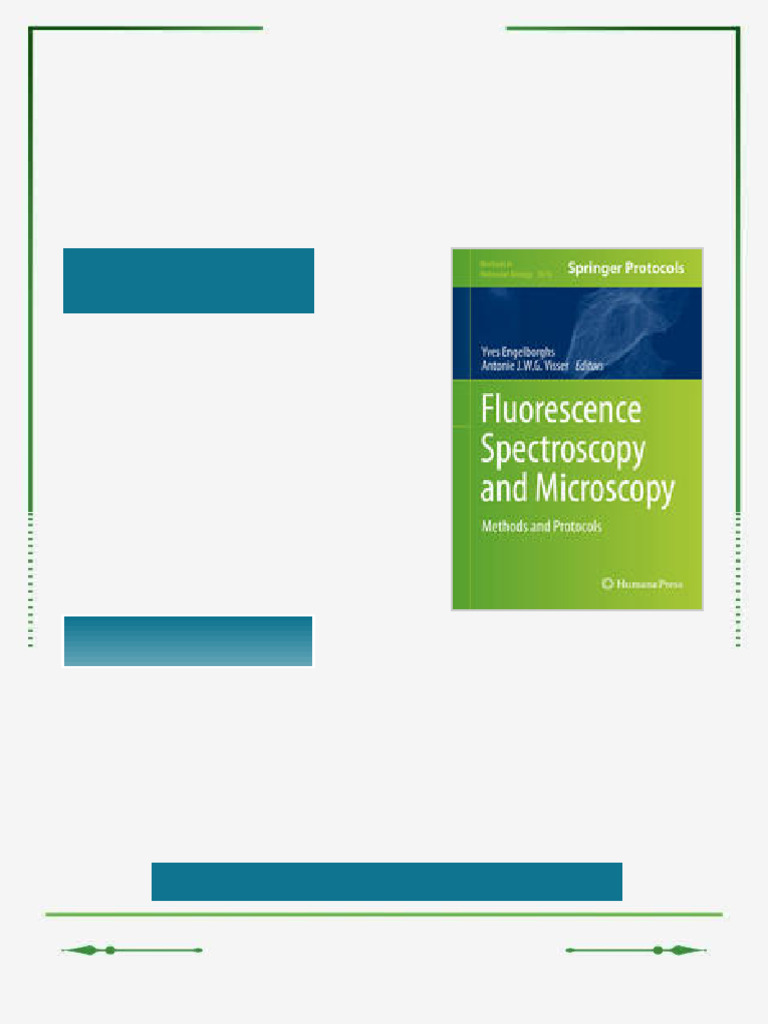 Fluorescence Spectroscopy and Microscopy Methods and Protocols 1st ...