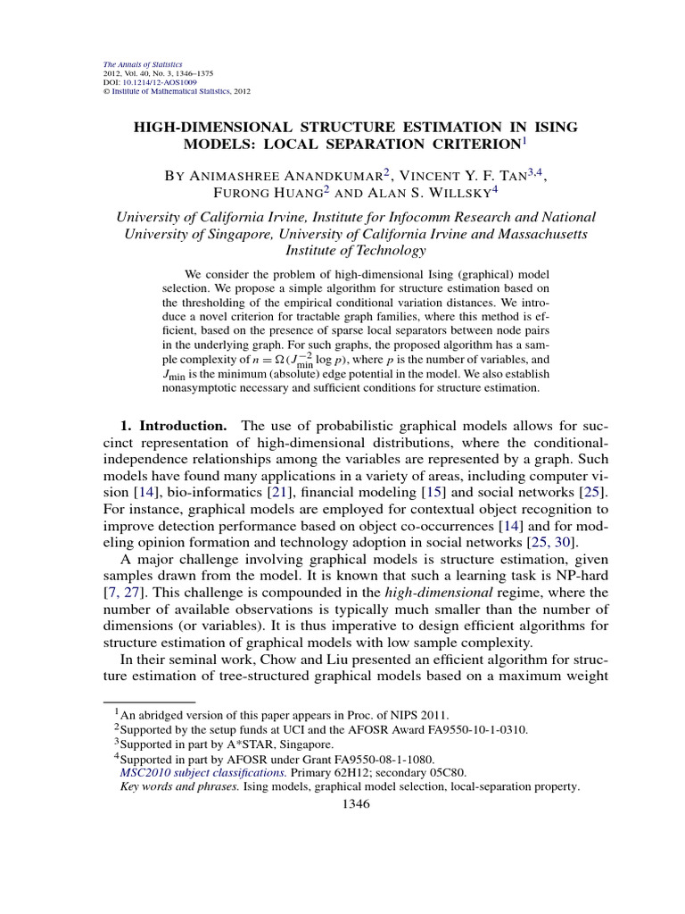 High-Dimensional Ising Model Structure Estimation | PDF | Graph Theory ...