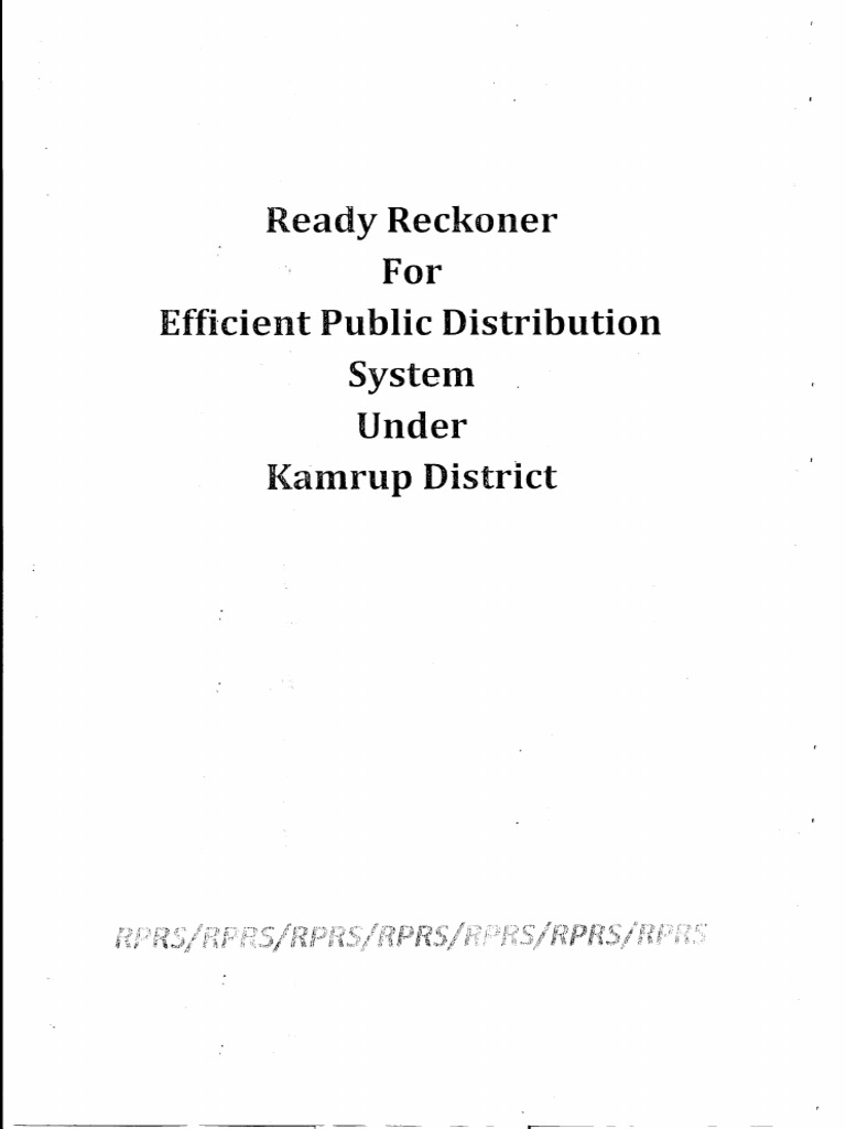 Ready Reckoner | PDF