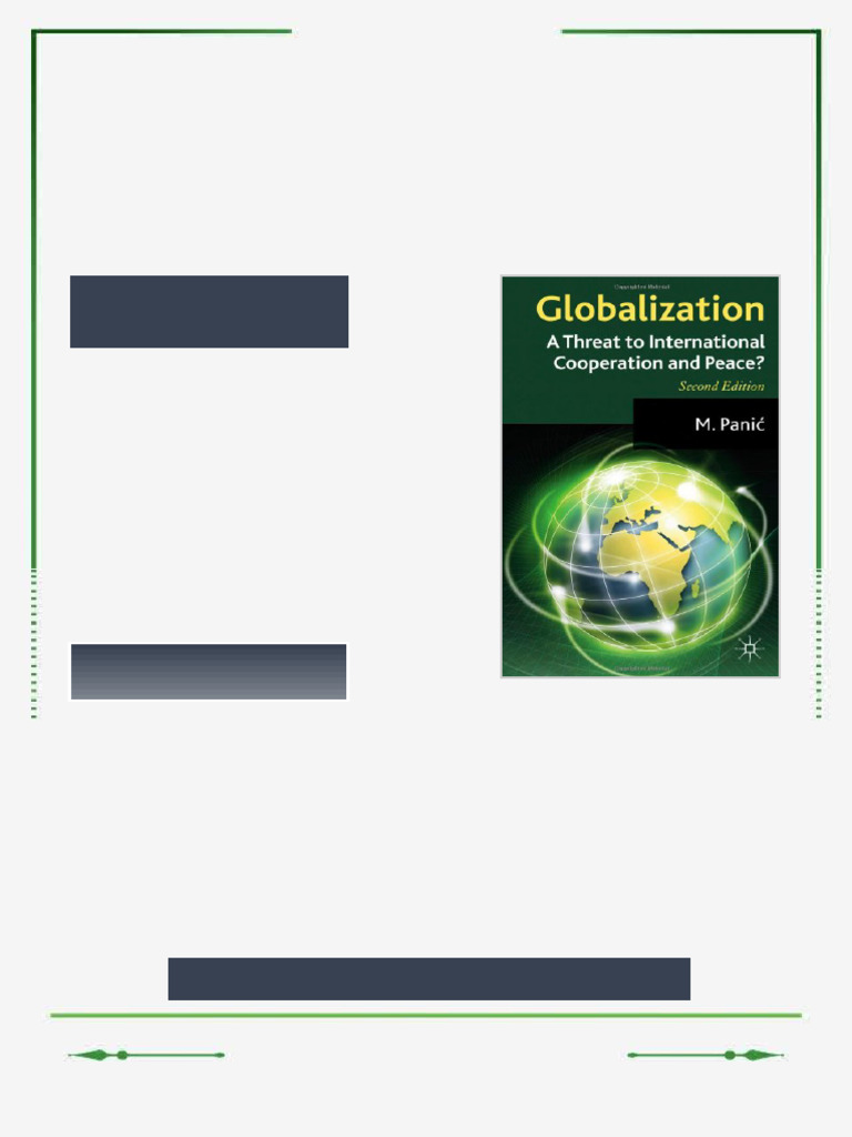 Globalization A Threat to International Cooperation and Peace Second Edition M. Panic ebook ...