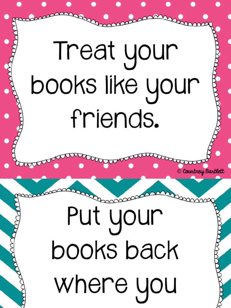 Classroom Library Expectations Posters Freebie | PDF