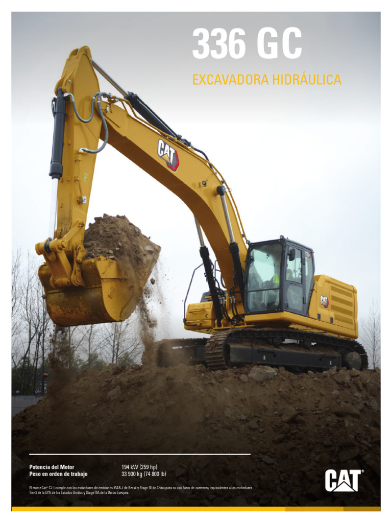 Excavadora Hidráulica Cat 336 GC: Eficiencia y Productividad | PDF | Camión