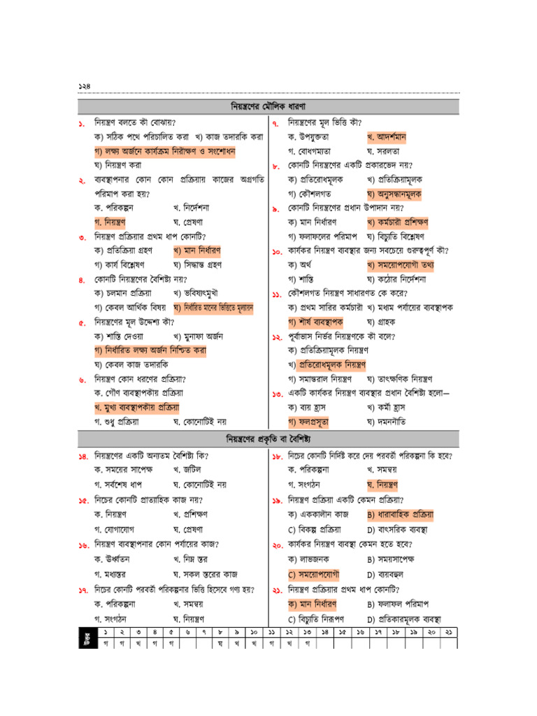 Controlling MCQ Part-02, Chapter-05, PDF | PDF