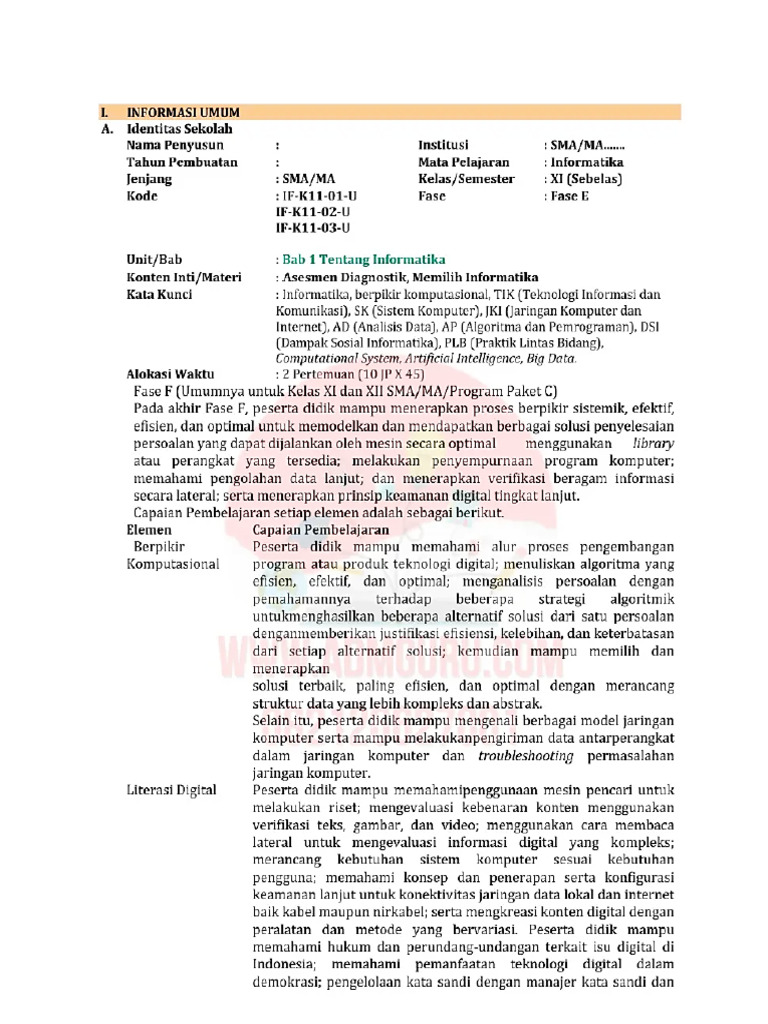 Modul Ajar Informatika Kelas 11 Deep Learning - Adm Guru (Word) - Copy ...