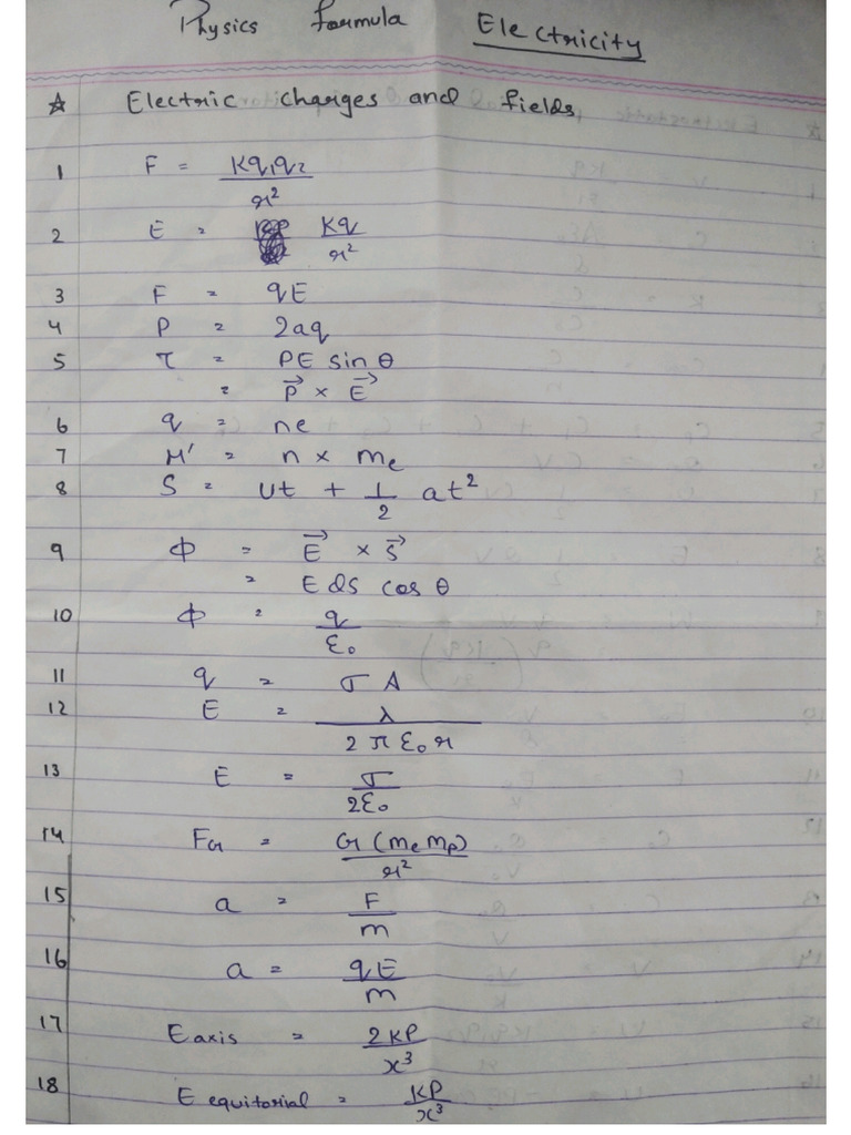 Electricity's Formulas | PDF