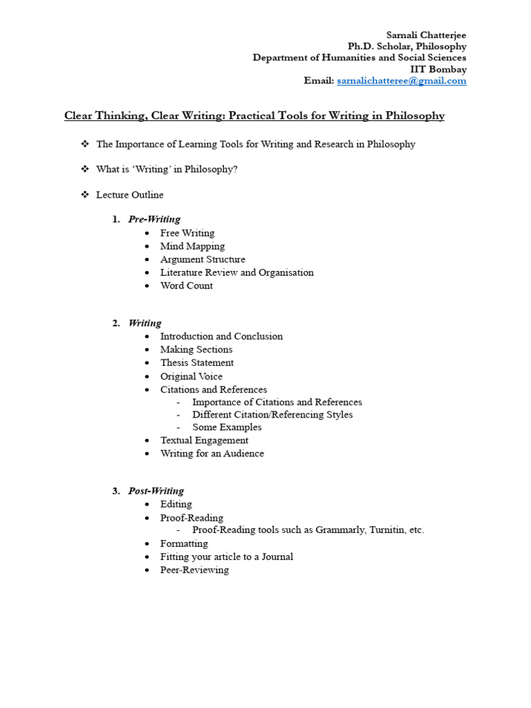 Clear Thinking, Clear Writing - Practical Tools For Writing in ...