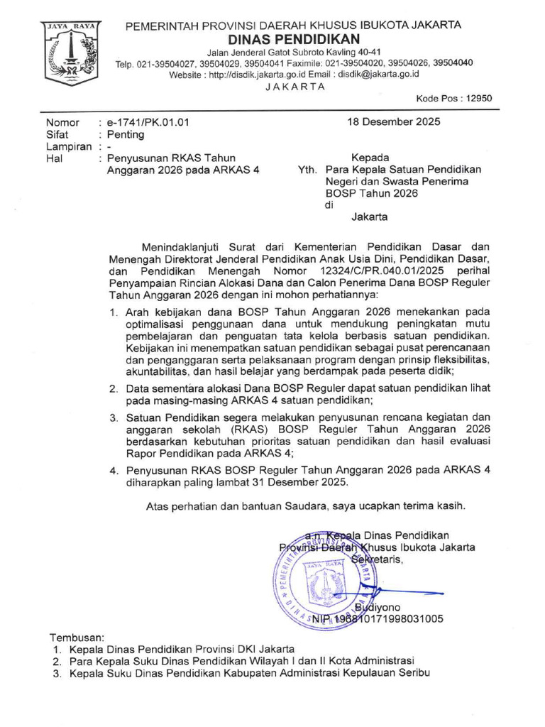 E 1741 - PK.01.01 - Penyusunan RKAS TA 2026 Pada ARKAS 4 | PDF