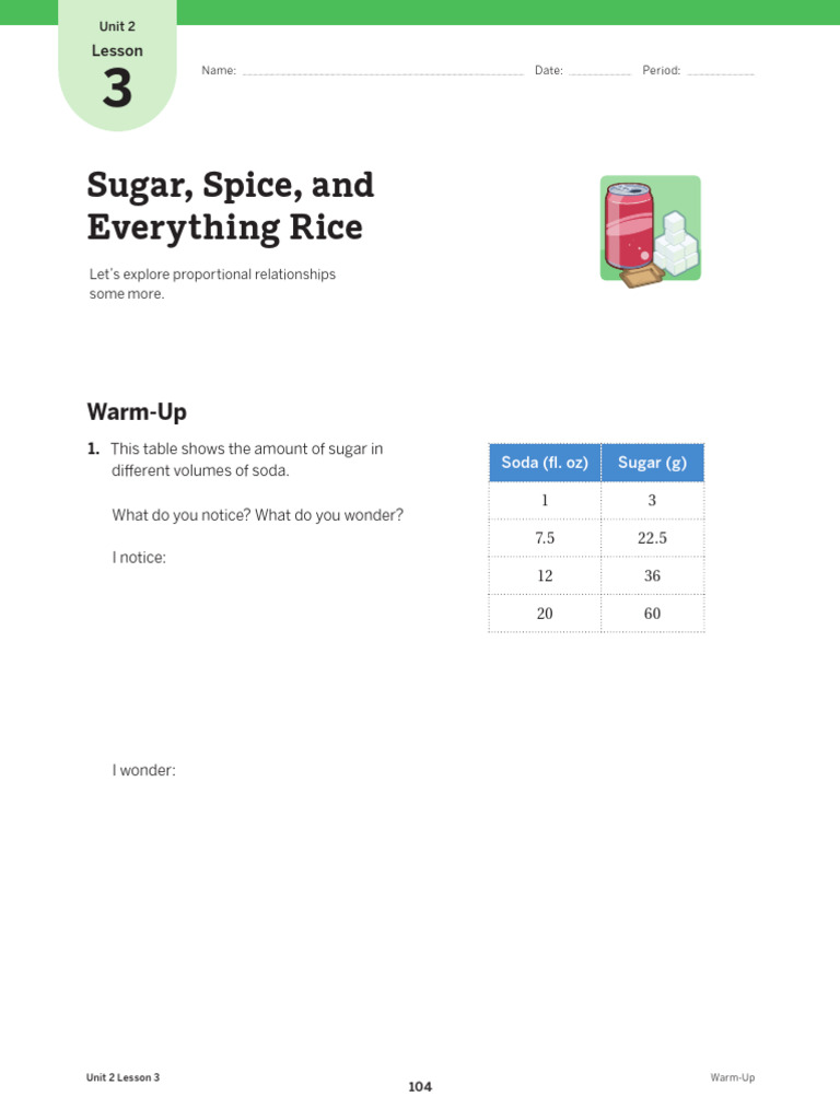 Proportional Relationships in Food | PDF | Flour | Soft Drink