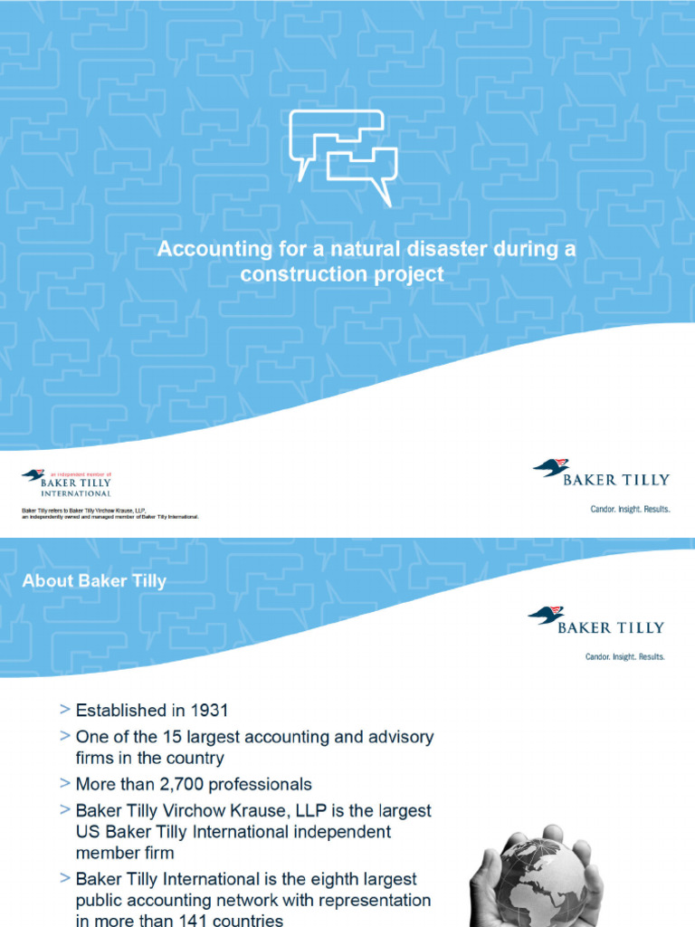 Accounting For A Natural Disaster During A Construction Project | PDF
