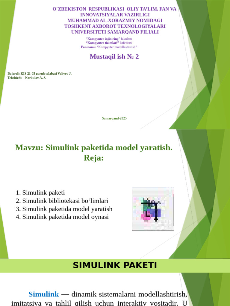 Mustaqil Ish 2 | PDF