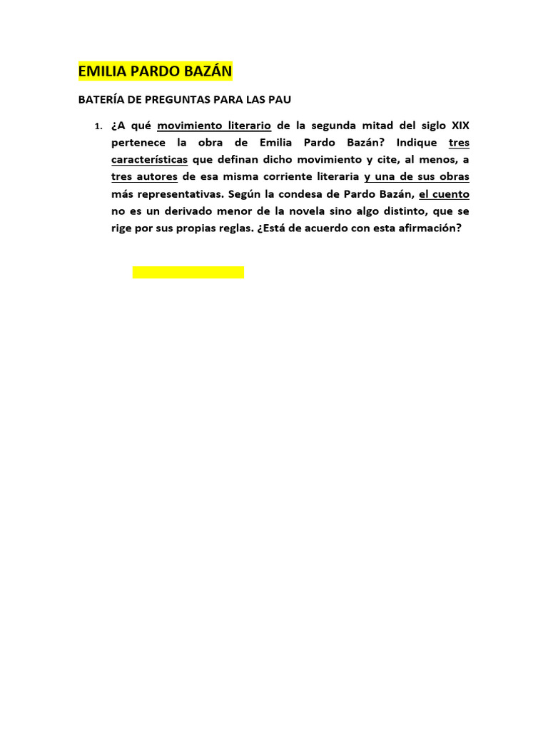 Emilia Pardo Bazán (3) | PDF | Realismo literario