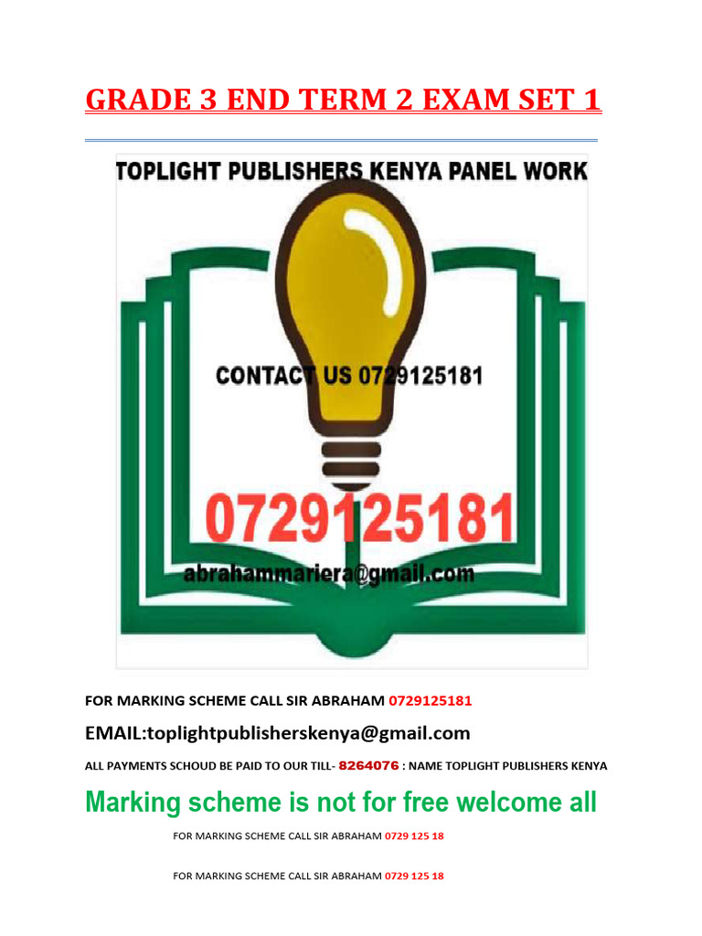 Grade 3 End Term 2 Exam Set 1 | PDF | Jesus | Tooth