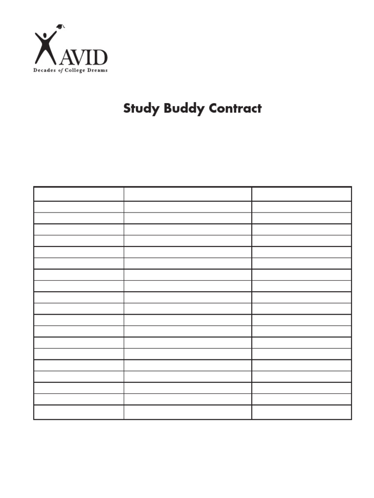 Avid Study Buddy Contract2 | PDF
