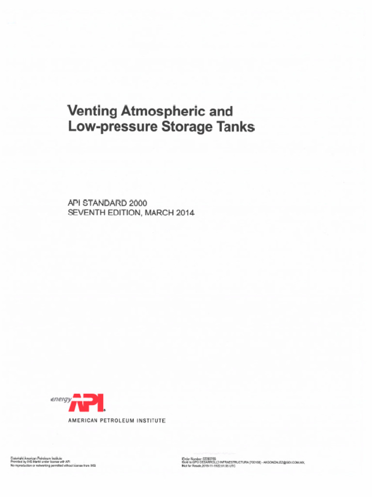 Api Standard 2000 | PDF