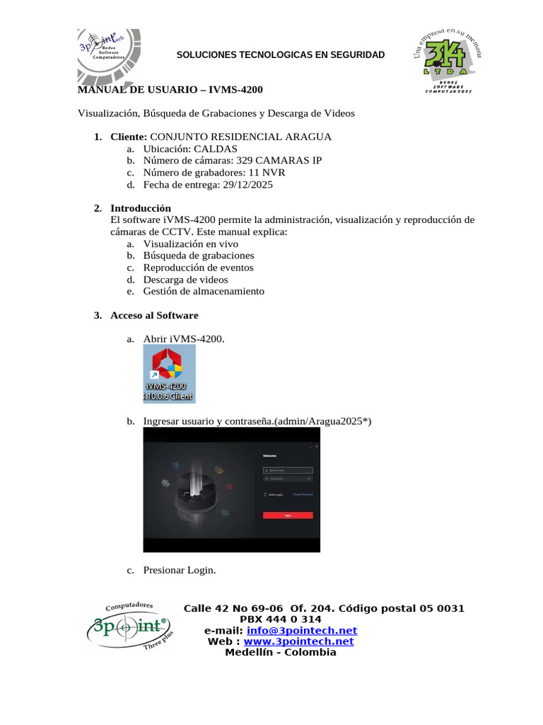 Manual iVMS-4200: Visualización y Descarga | PDF | Multimedia | Software