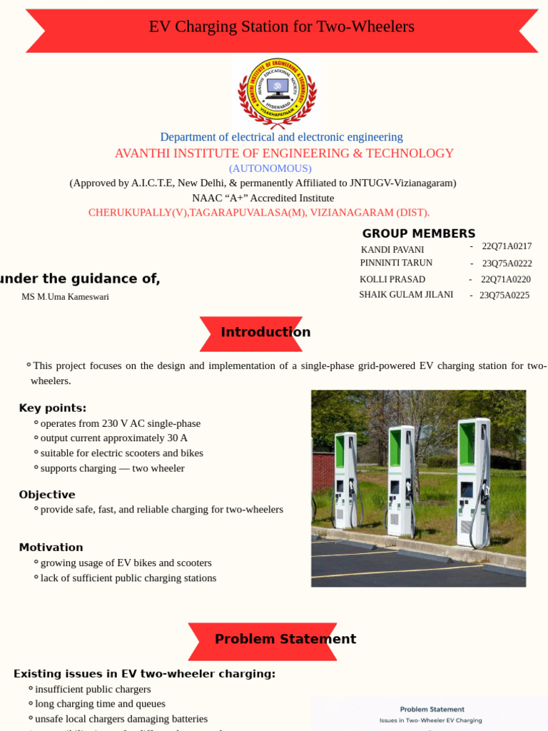 Two-Wheeler EV Charging Station Design | PDF | Battery Charger | Rectifier