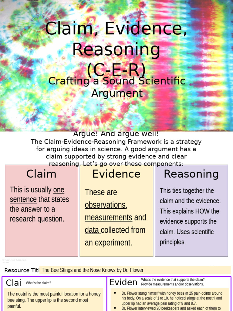 Claim-Evidence-Reasoning Framework Guide | PDF | Beekeeping