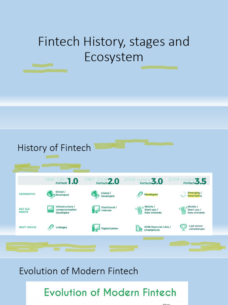 Fintech Evolution: History & Future Insights | PDF | Finance & Money ...
