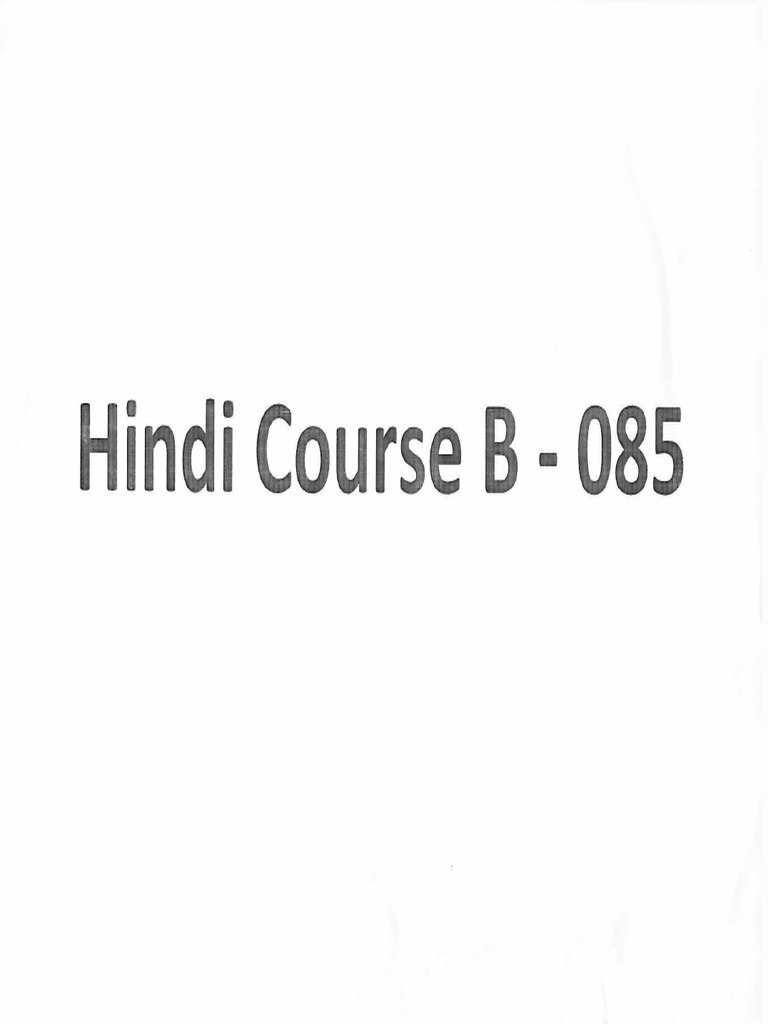 Hindi B | PDF