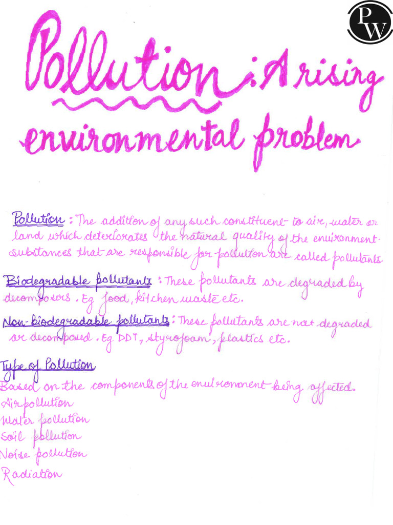 Pollution Handwritten Notes | PDF