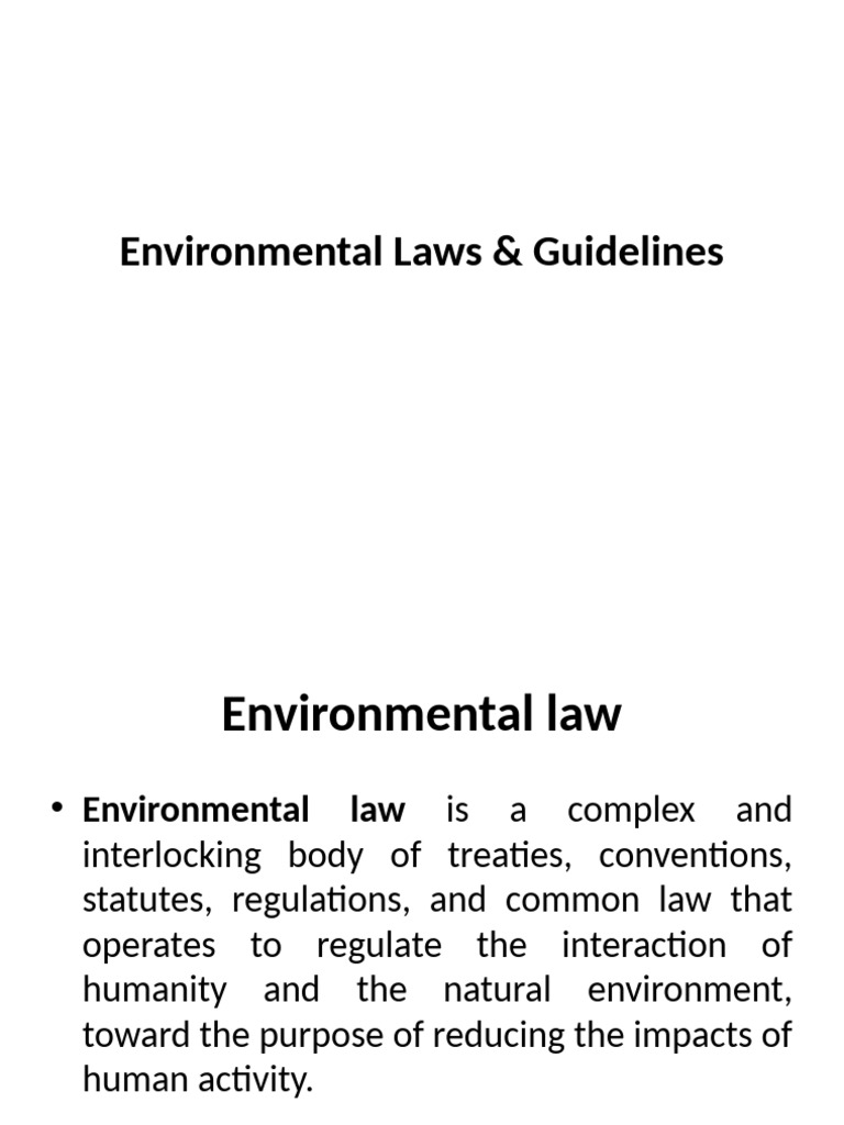 Overview of Environmental Laws | PDF | Superfund | Environmental Law