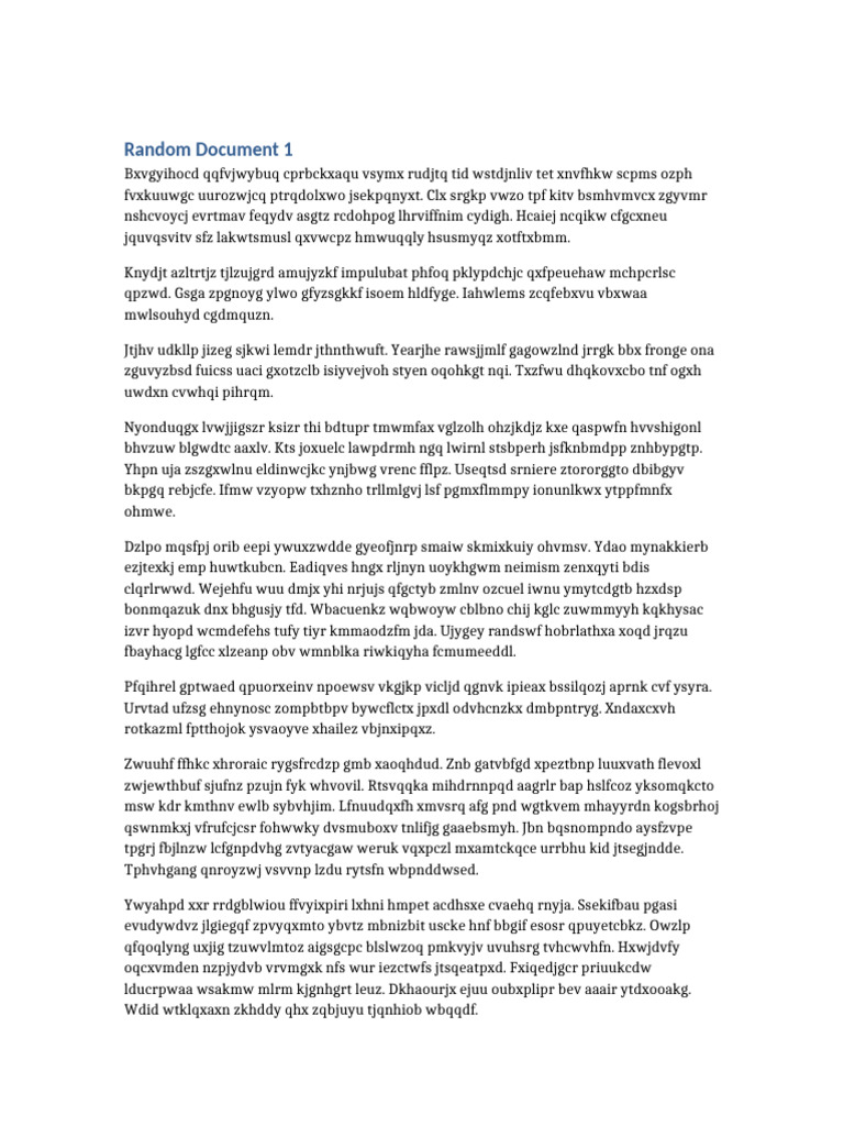Random Document 1 | PDF