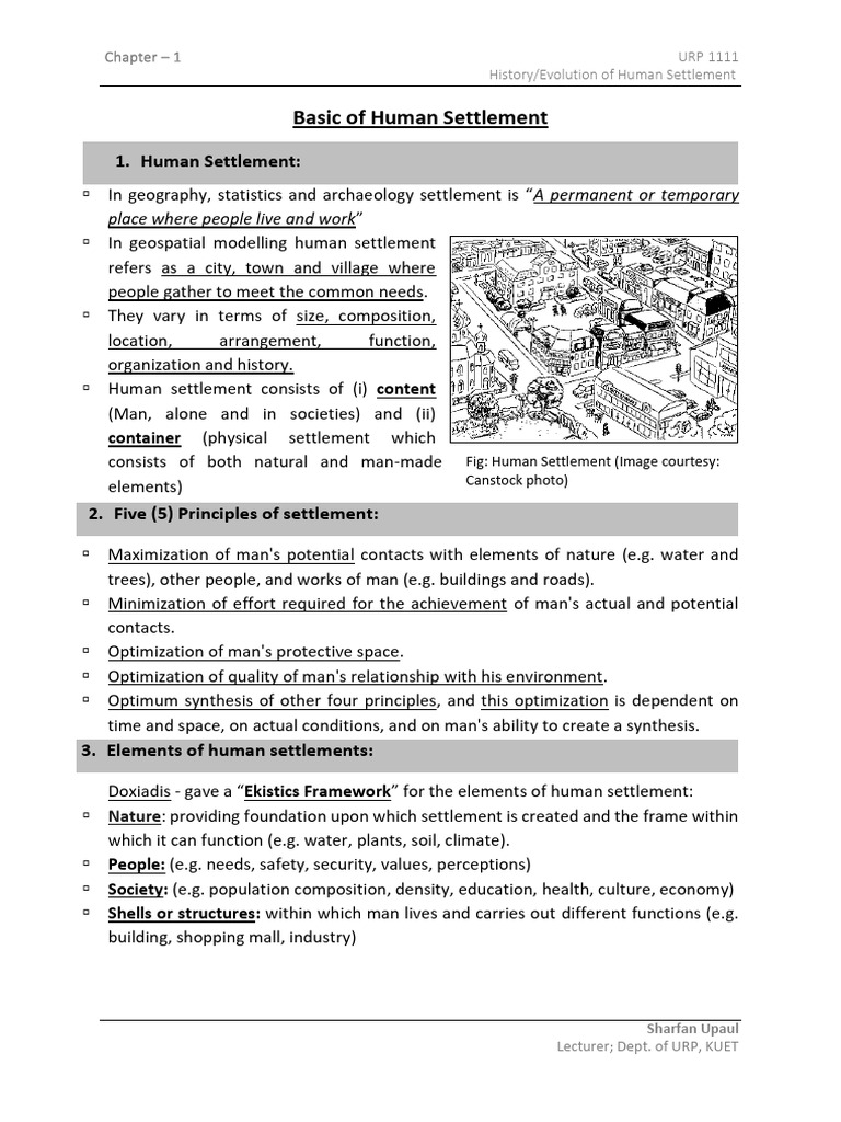 Evolution of Human Settlements Explained | PDF | Mathematical ...