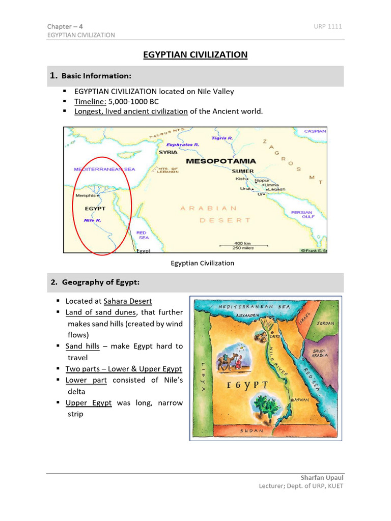 Overview of Egyptian Civilization | PDF | Ancient Egypt | Egyptian Pyramids