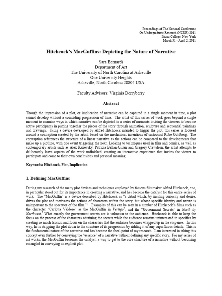 Hitchcock’s MacGuffins: Depicting the Nature of Narrative | PDF ...