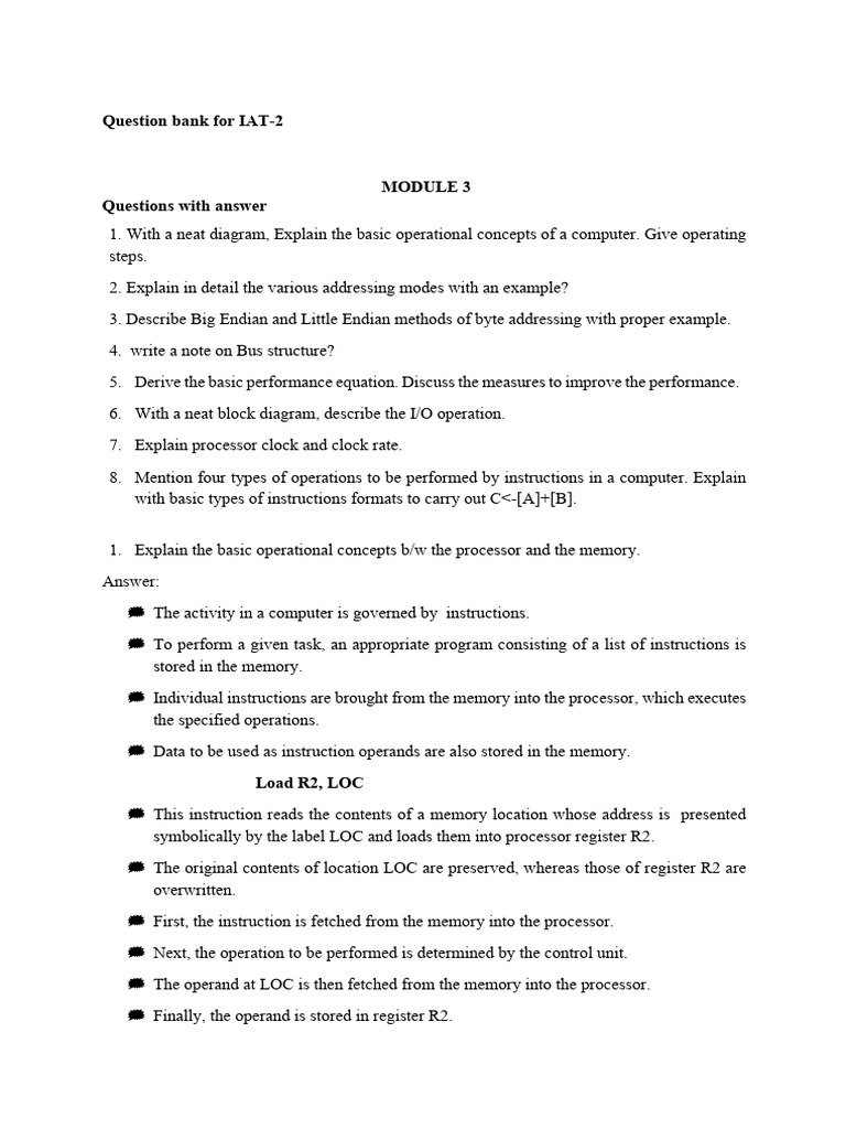 DD&CO IAT-2 Question Bank (1) | PDF | Cpu Cache | Input/Output