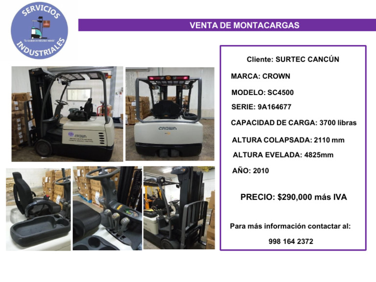 Montacargas Marca Crown (1) | PDF