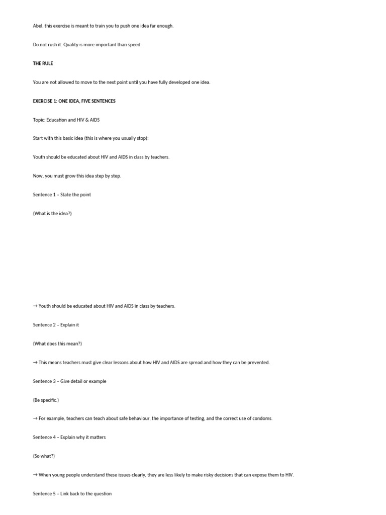 Developing Ideas Properly | PDF