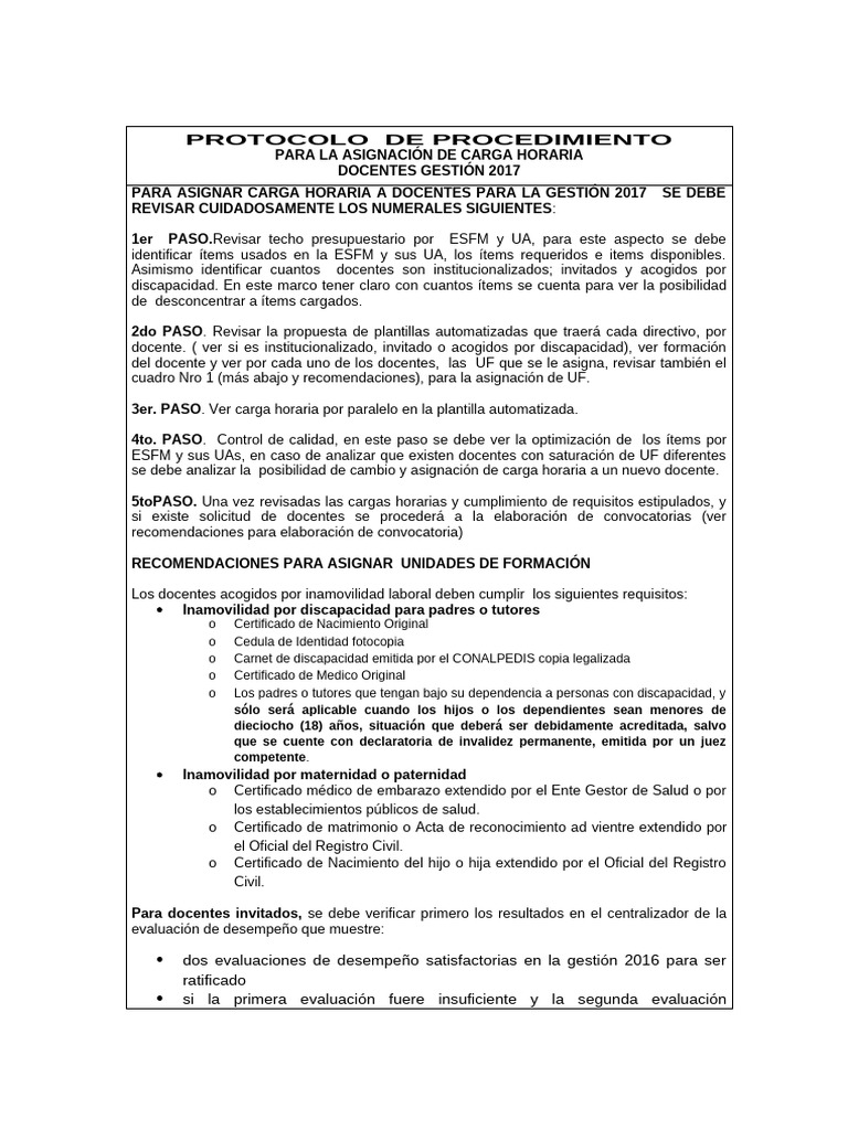 Protocol o | PDF | Maestros | Aprendizaje