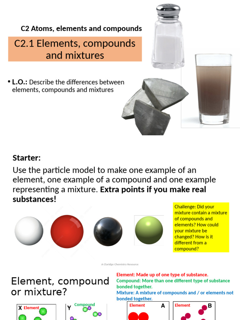 1 Atoms Elements and Compounds | PDF | Proton | Atomic Nucleus
