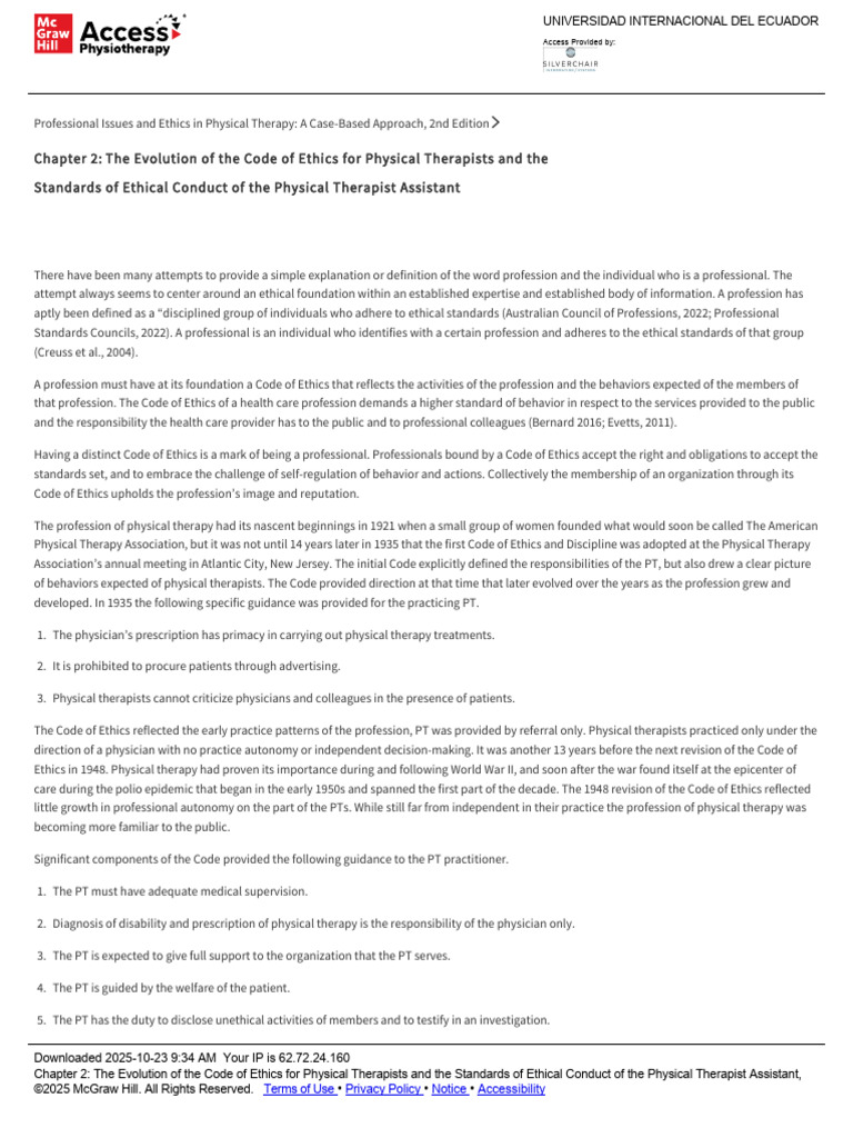 Chapter 2_ the Evolution of the Code of Ethics for Physical Therapists ...