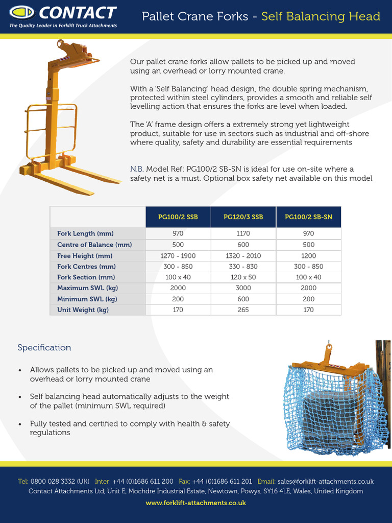 Pallet Fork Self Balancing - Branded | PDF | Crane (Machine) | Pallet