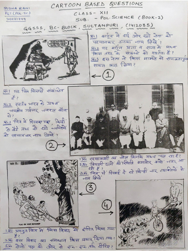 Cartoon Based Questions (Book 2) | PDF
