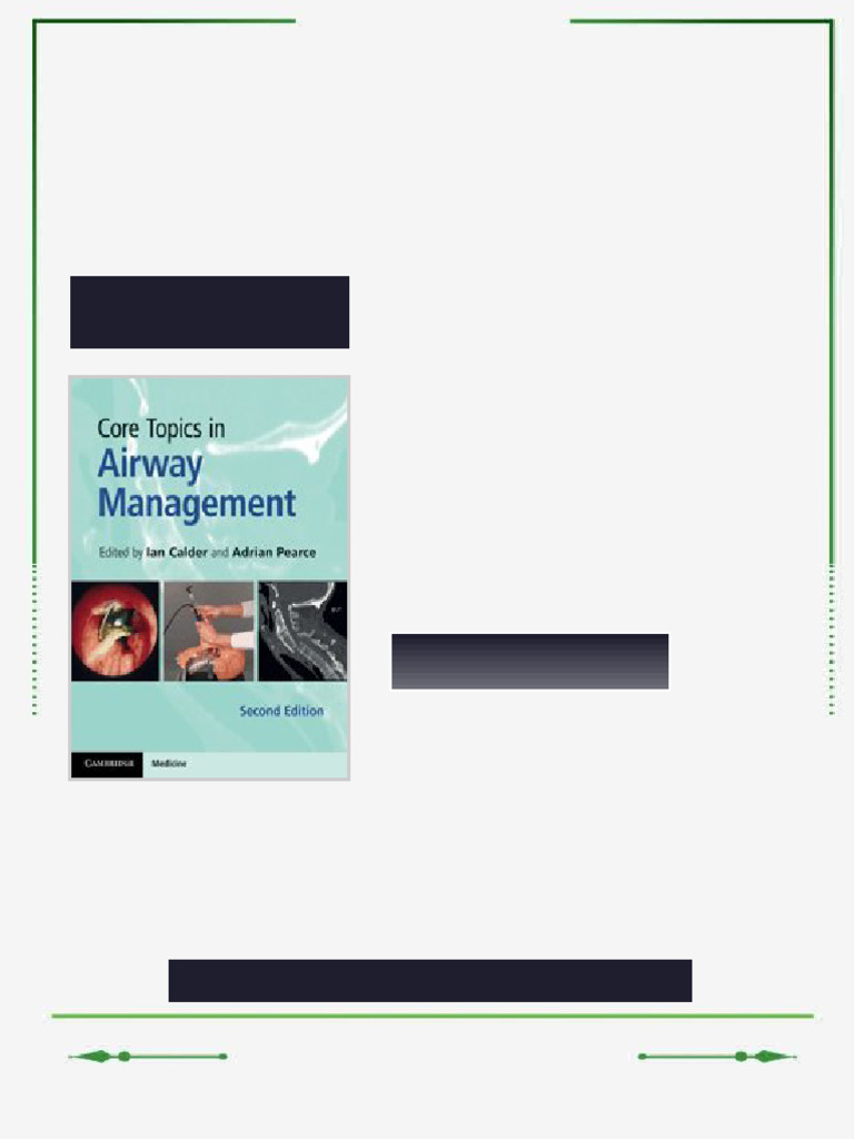 Core topics in airway management 2nd Edition Ian Calder ebook ...