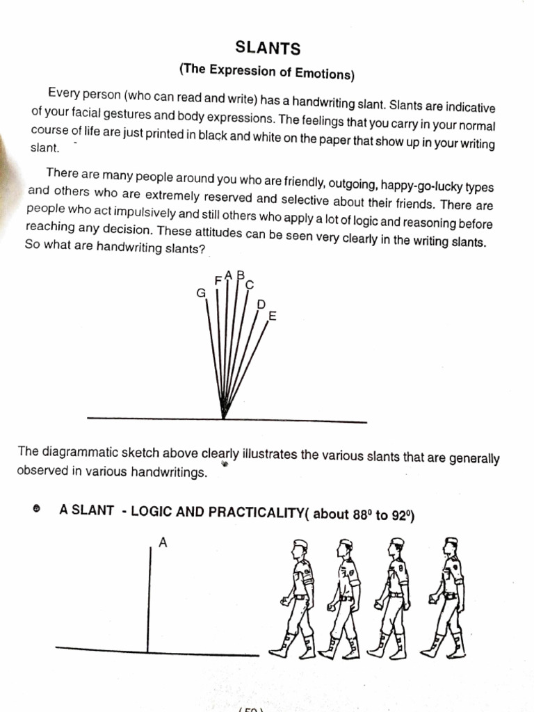 Slants Graphology | PDF