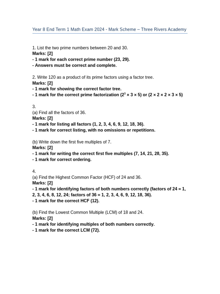 Y8_Mathematics_et1_24 ms | PDF | Rounding | Significant Figures