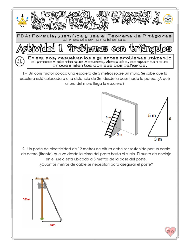 5. TEOREMA DE PITÁGORAS | PDF | Triángulo | Rectángulo