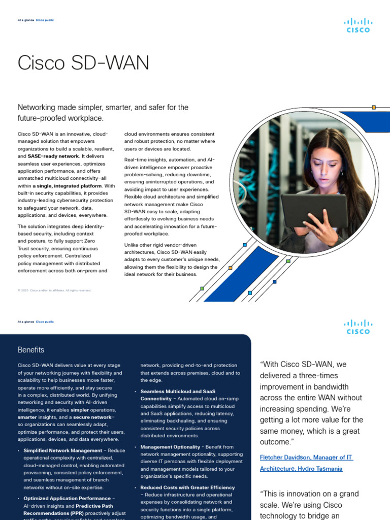 Cisco SD-WAN: Simplified, Secure Networking | PDF | Cloud Computing ...