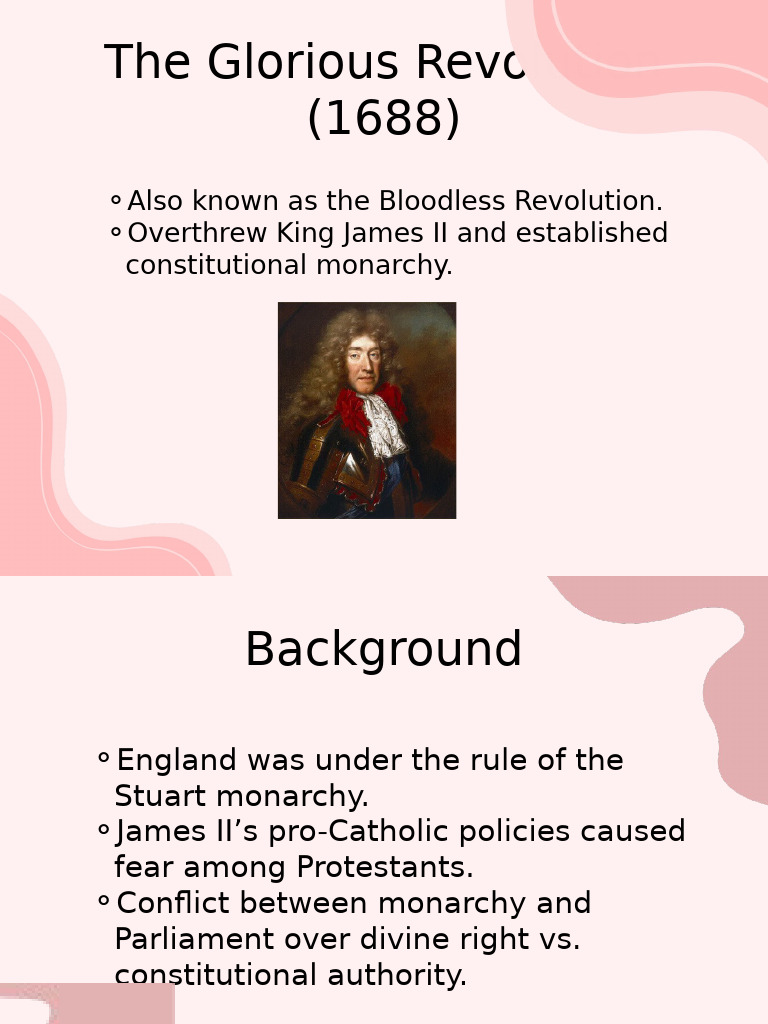 The Glorious Revolution of 1688 Explained | PDF